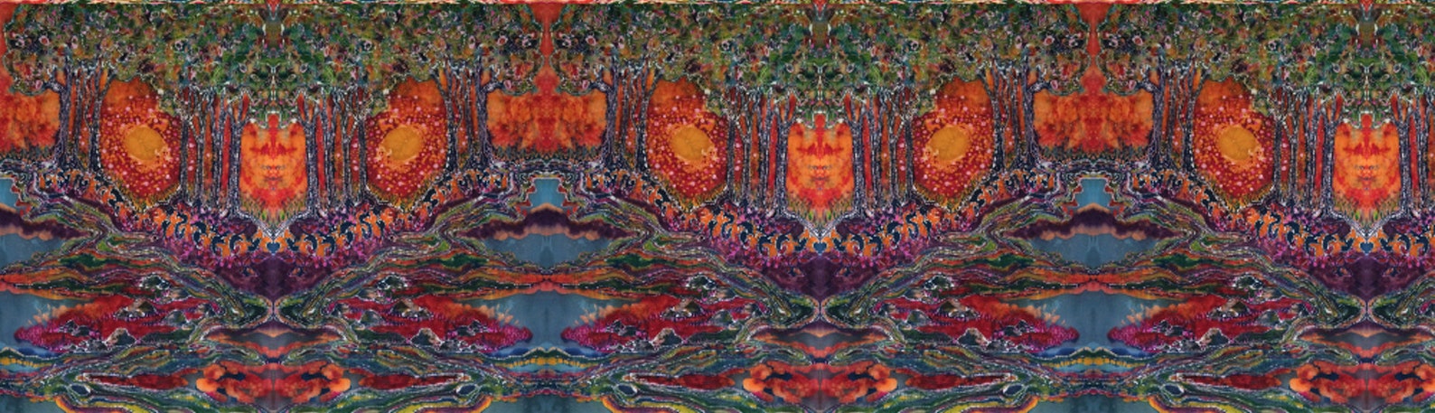 Magic Earth Batik Yard Mirror Repeat From Original Batik - Etsy