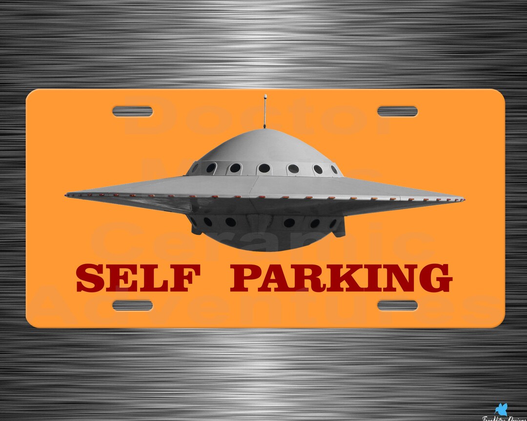UFO Self Parking Aliens Metal License Plate - Etsy