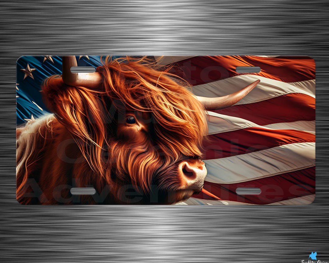 American Steer Beef Metal License Plate-read Description Before ...