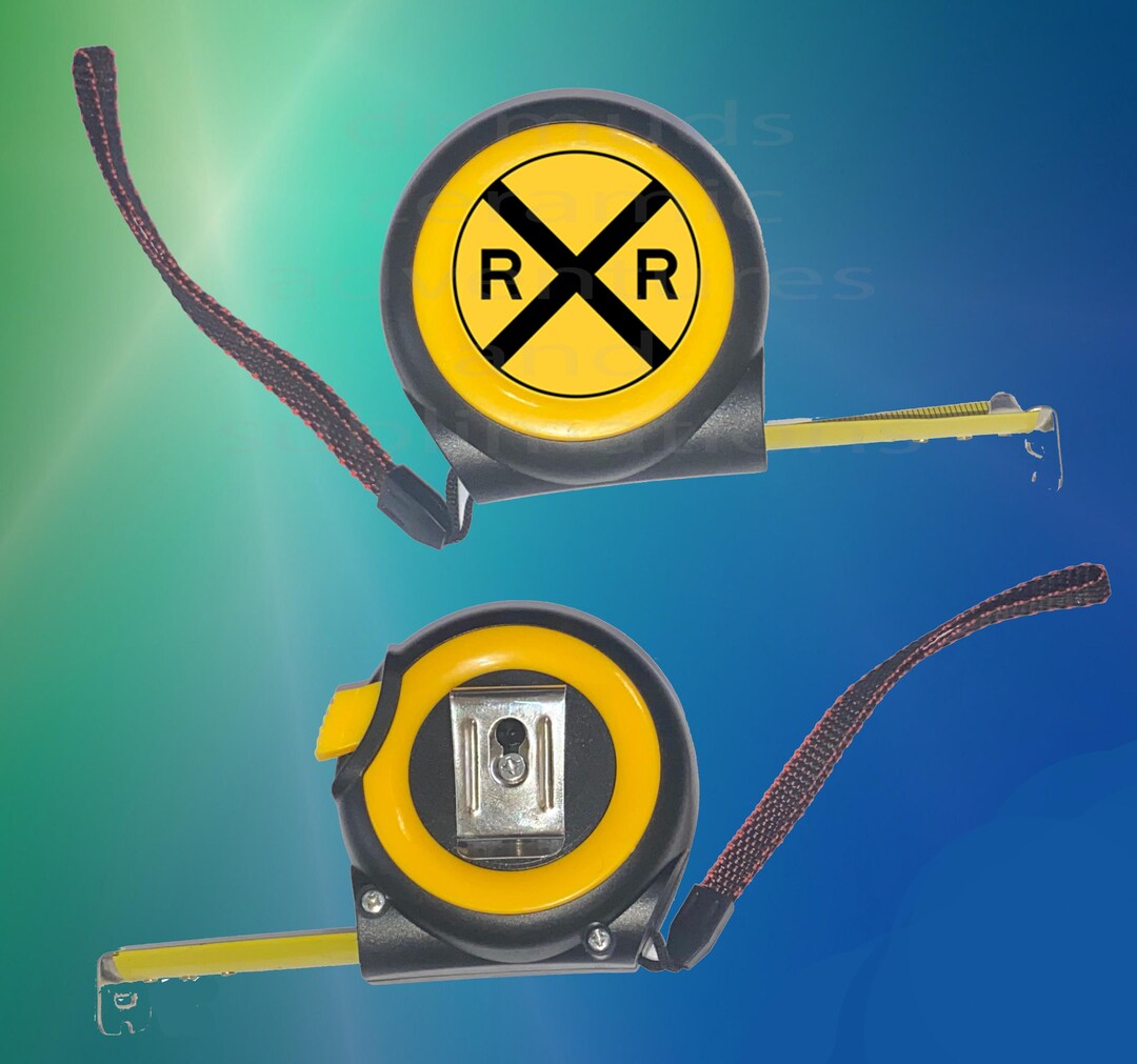 RAILROAD TRAIN Model Measuring 25 Foot Tape Measure With Belt Clip and ...