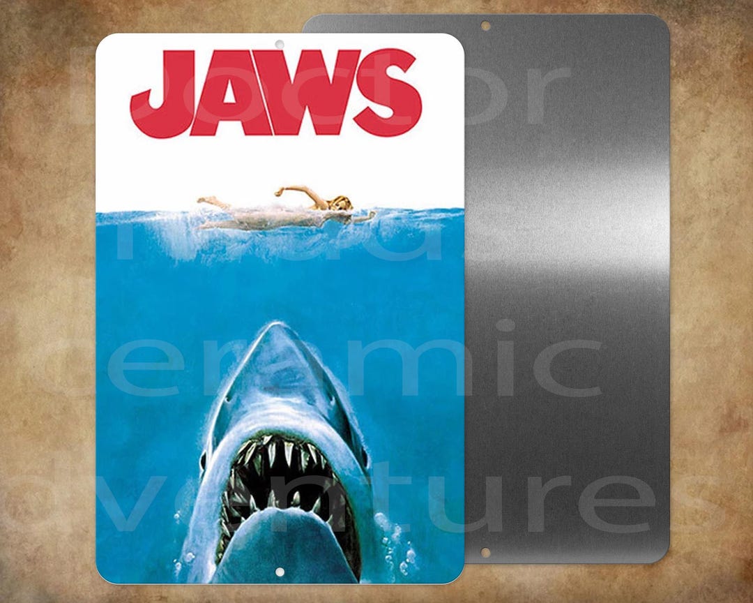 JAWS Shark Teeth 8 X 12" Metal Sign Made in USA - Etsy