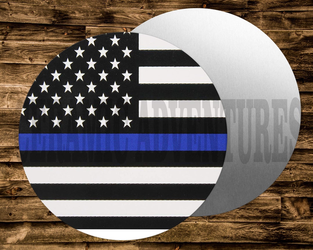 Metal Sign Thin Blue Line Law Enforcment Sign for Wreaths Crafts ...