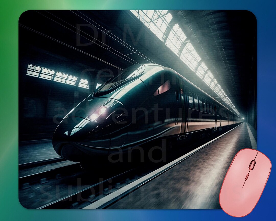 High Speed Rail Train Mouse Pad Hot Pad - Etsy