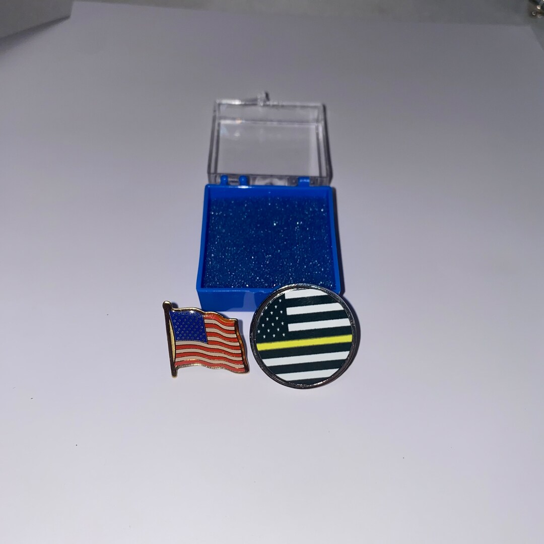 Thin Yellow Line Tie Tack / Lapel Pin WITH Bonus - Etsy