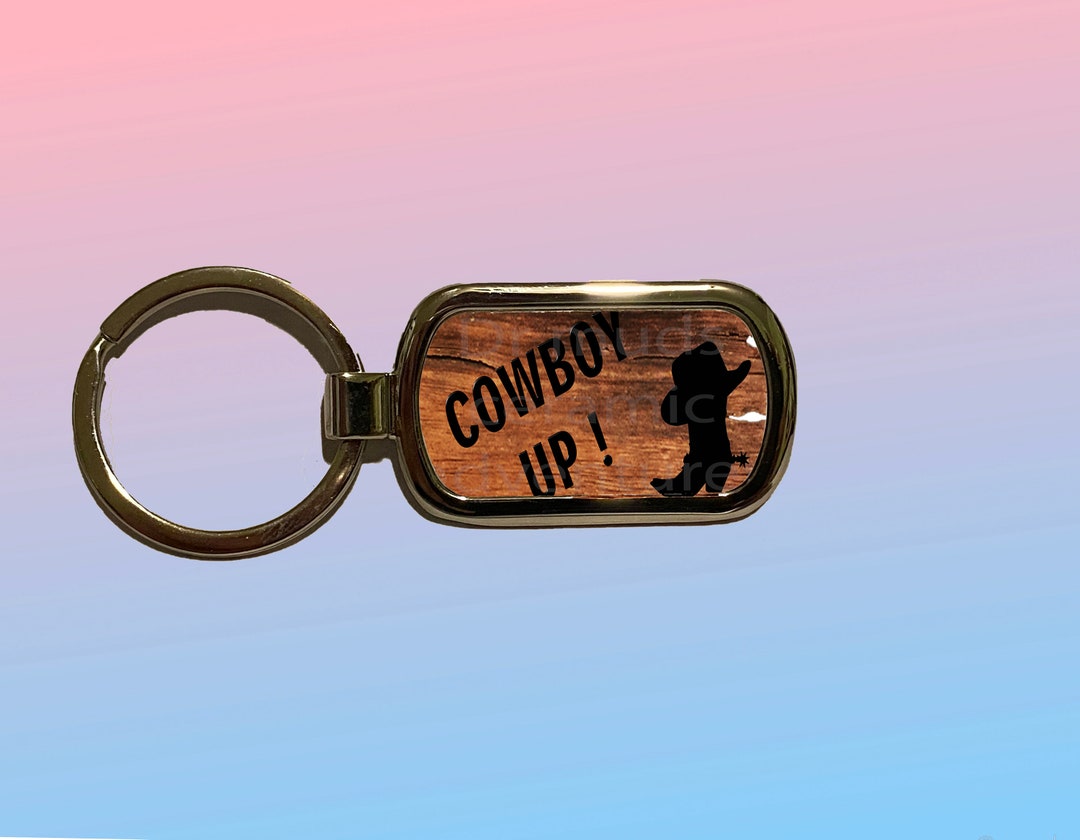 Cowboy up Key Chain - Etsy