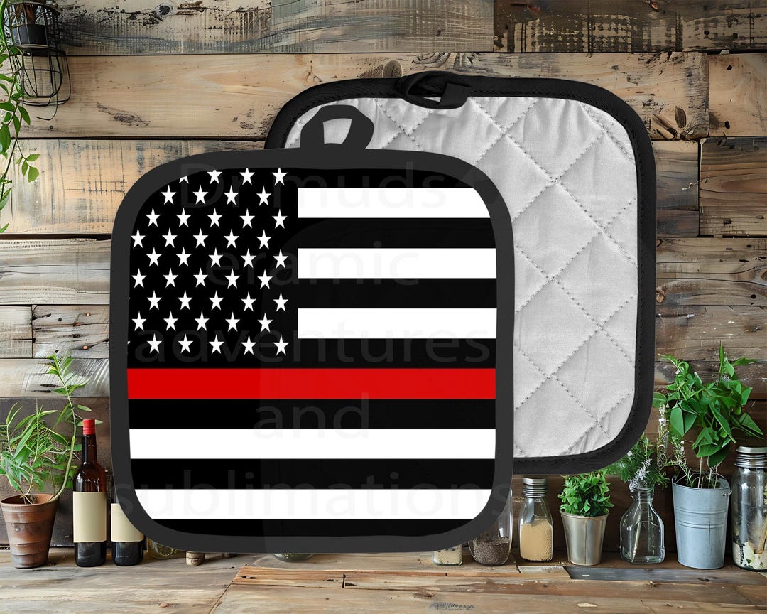 Neat New Thin Red Line Fire Fighters Pot Holder. - Etsy