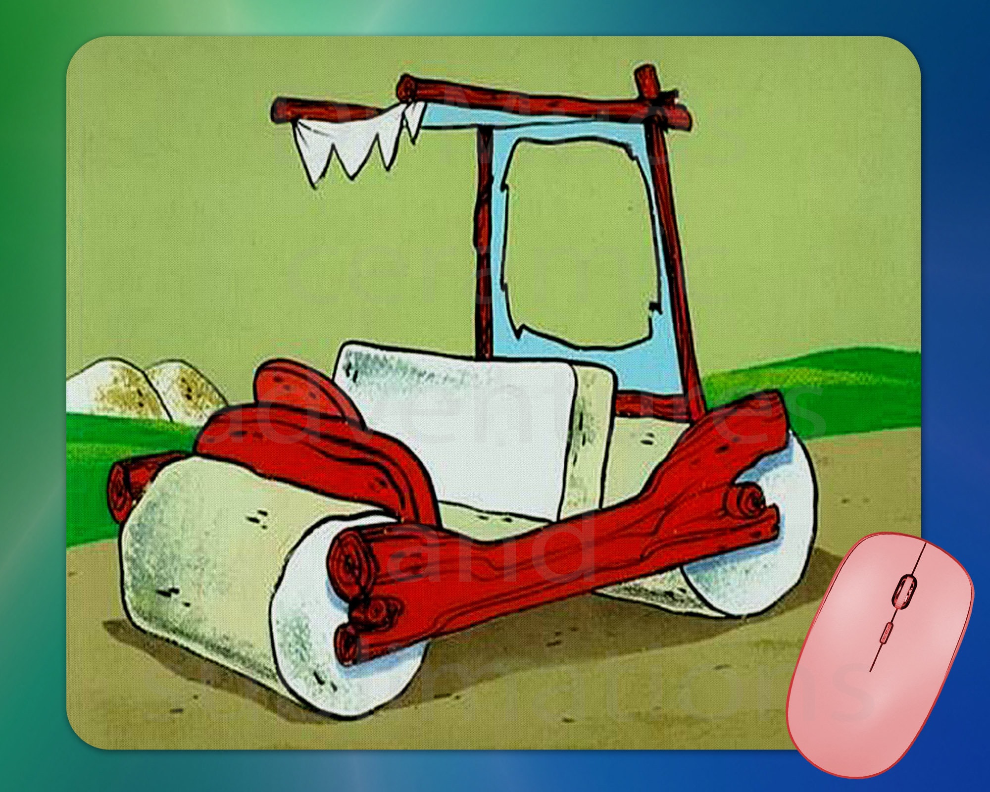 The Flintstones Vehicle Mouse Pad - Etsy