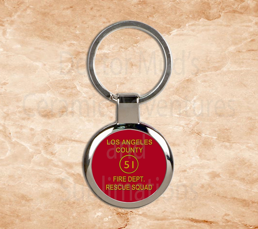 Squad 51 LA County Fire Fighter Dept Emergency Rescue Key Chain - Etsy
