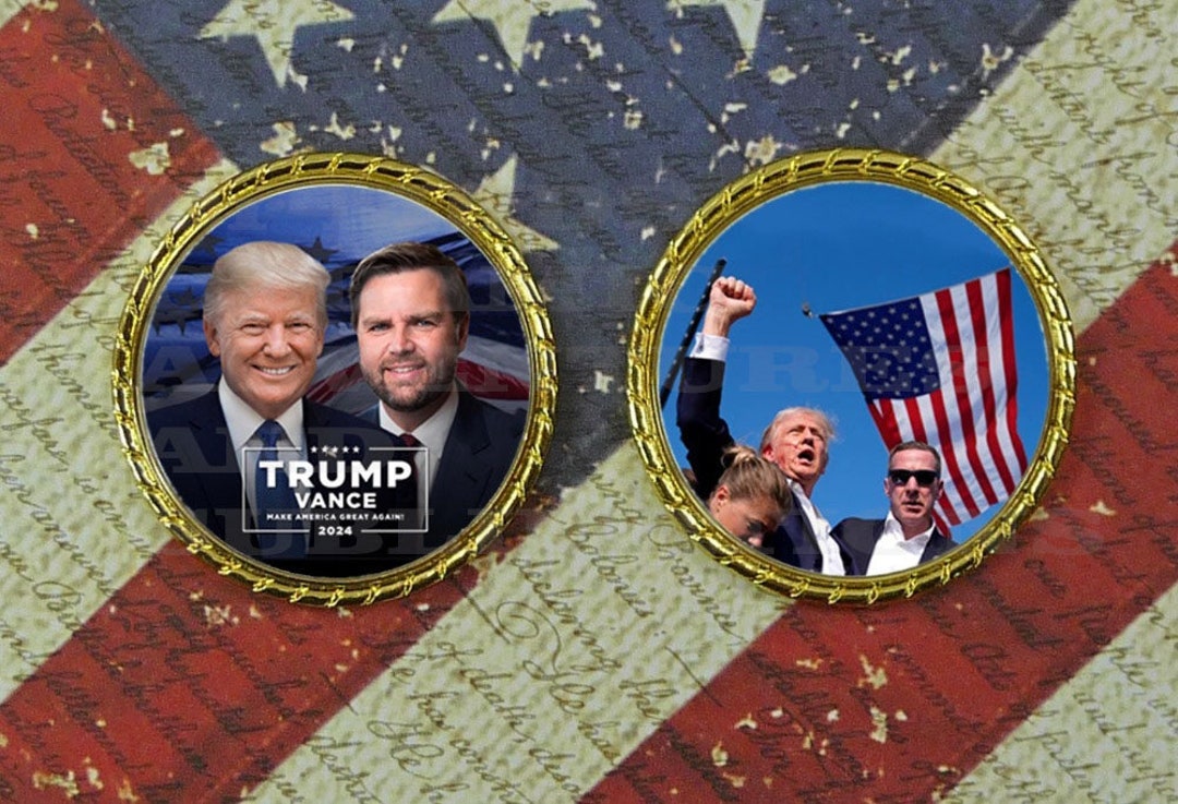 President Donald J Trump and Vice President JD Vance 2024 Coin - Etsy