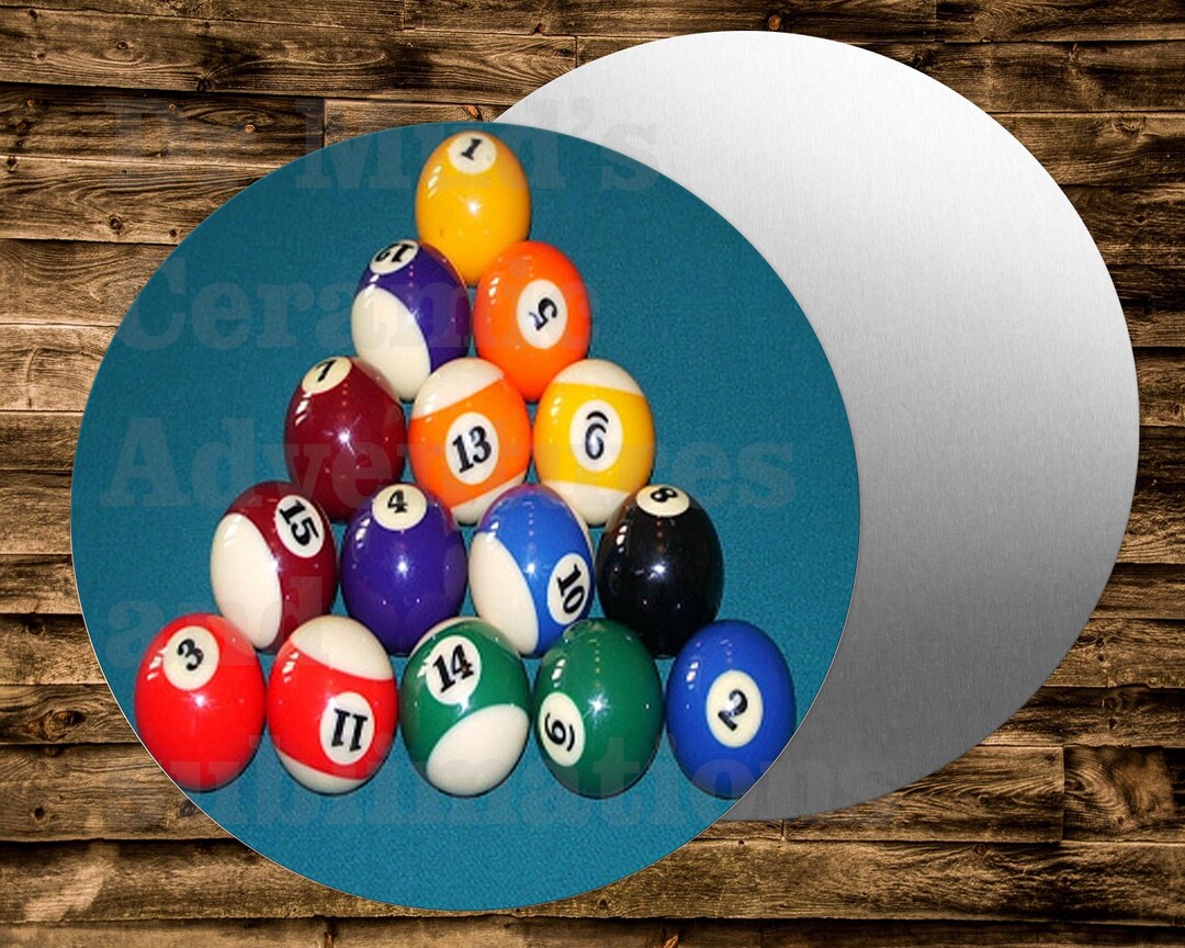 Metal Sign Pool Billiards 8 Ball Sign for Game Rooms, Wreaths Crafts ...