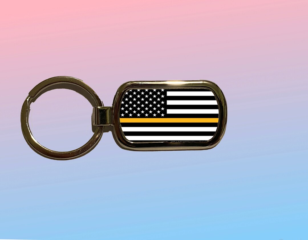 Thin Gold Line Dispatchers Pretty Elite Key Chain - Etsy