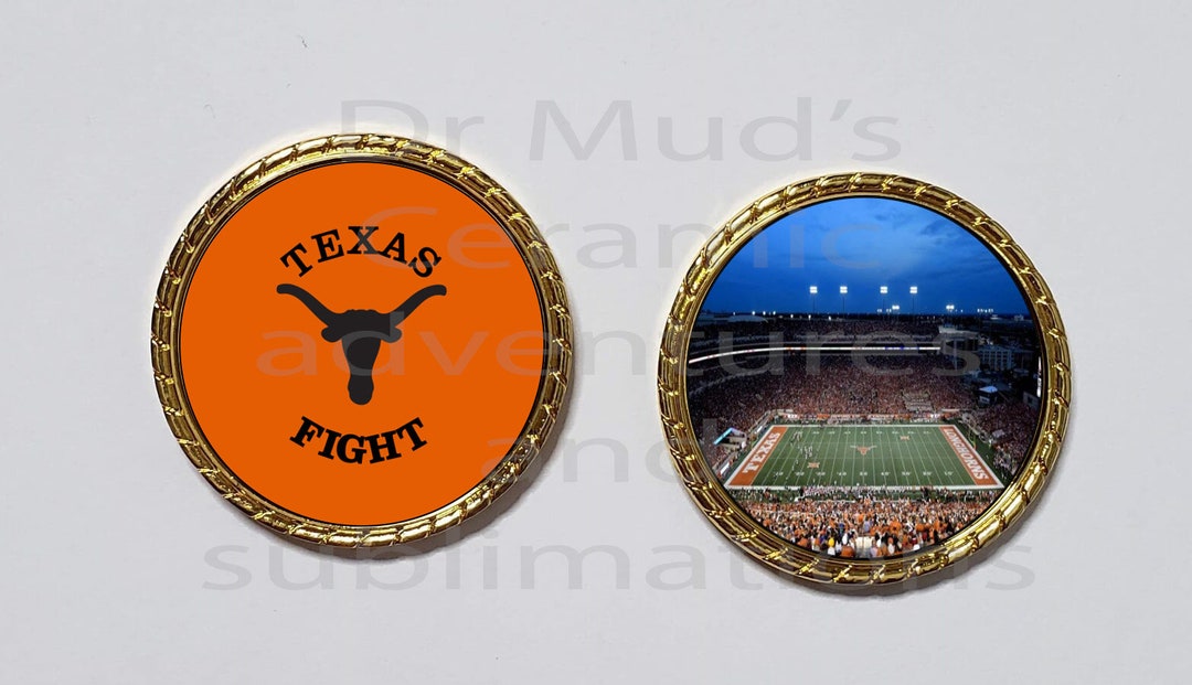 TEXAS FIGHT Cool Gold Colored Roped Edge Fanatic Coin - Etsy