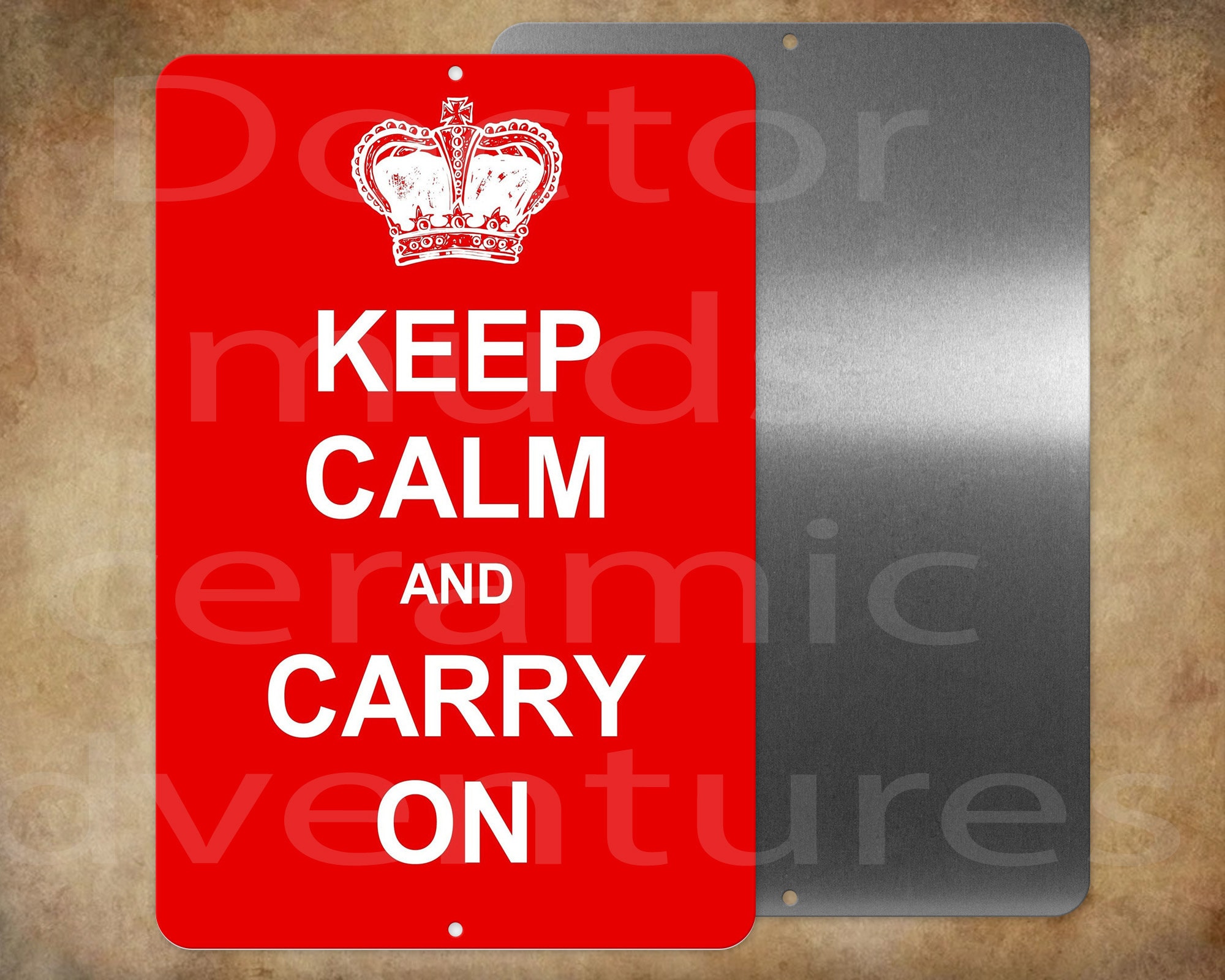 Keep Calm and Carry on 8 X 12" Metal Sign - - Etsy