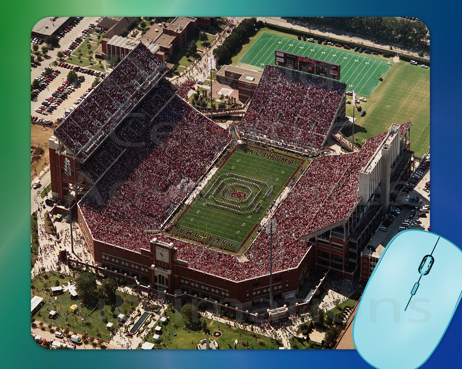Boomer Sooner Stadium Mouse Pad - Etsy