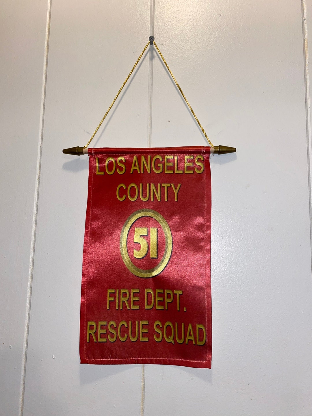 Cool LA County Squad 51 Station 51 Firefighter Flag Banner - Etsy
