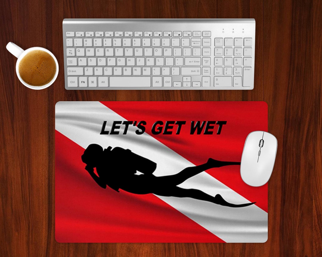 Lets Get Wet Dive Shop Counter Top Desk Mat Mouse Pad - Etsy