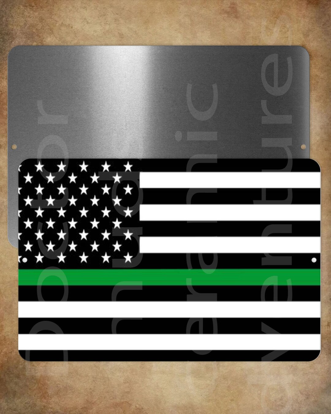 Thin Green Line 8 X 12" Metal Sign Honoring Border Patrol, - - - Etsy