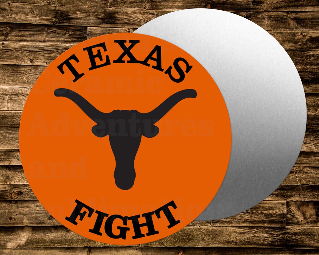 Metal Sign TEXAS FIGHT Wreaths Crafts & Miniatures Projects - Etsy