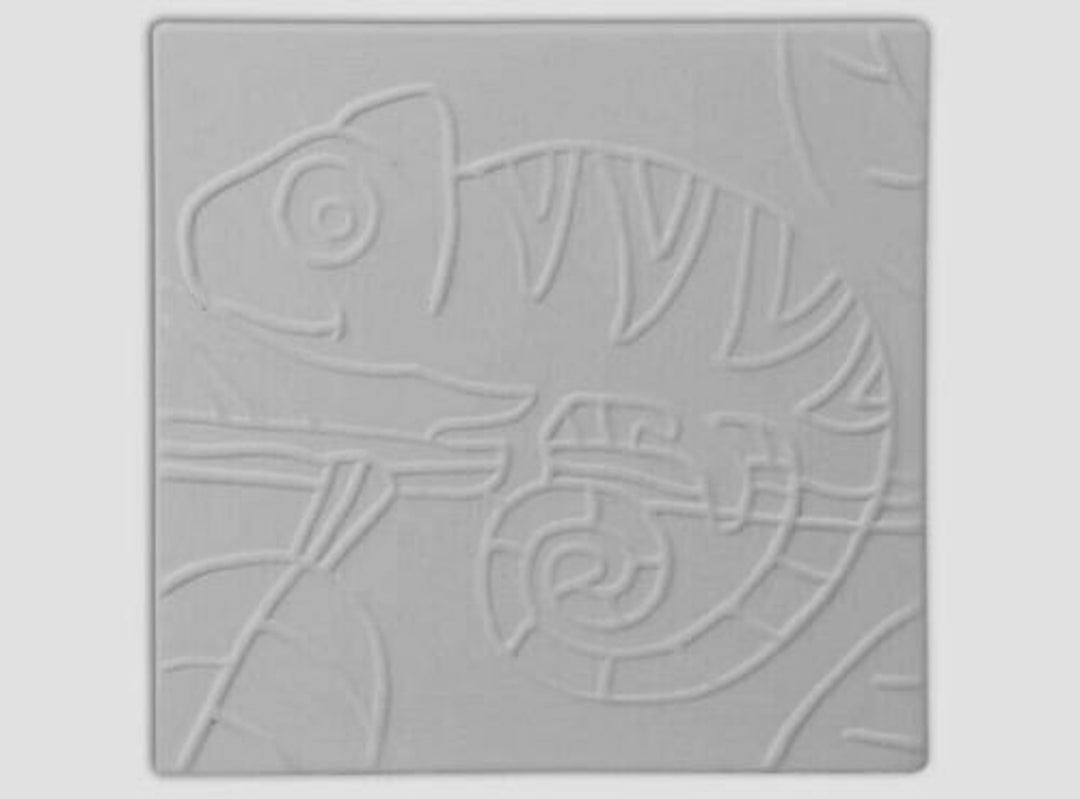 Lizard Chameleon Duel Use Texture Tile Slump Fusing Stained Glass Kiln ...