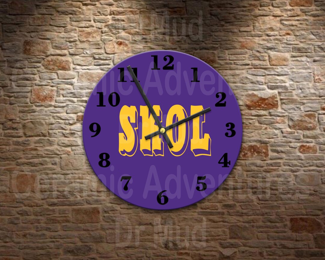 Minnesota SKOL Vikings Horn Cool Metal 6", 8" , 10" or 11.75" Wall ...