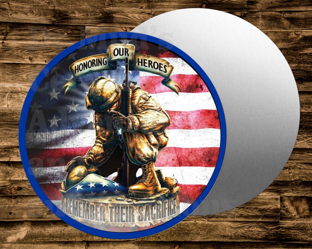 Honoring Our Heroes Military Memorial Metal Sign Wreaths Crafts ...