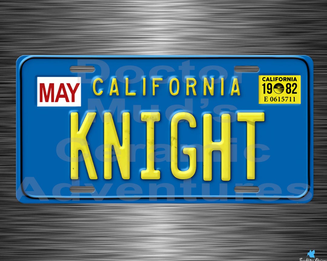 Hasselhoff Kit KNIGHT RIDER Metal License Plate !-read Description ...