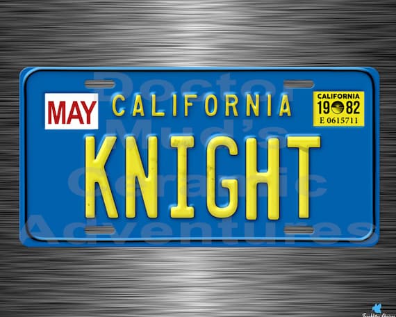 Hasselhoff Kit KNIGHT RIDER Metal License Plate - Etsy