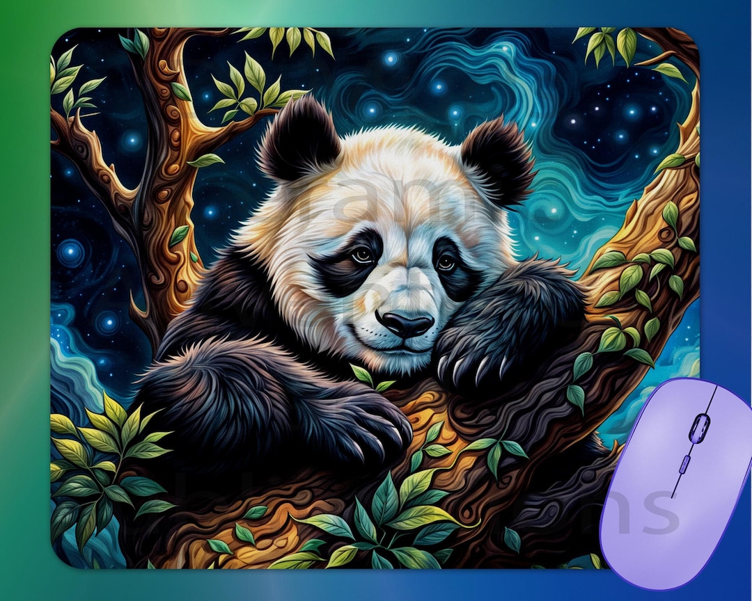 Fun PANDA in a Tree Mouse Pad - Etsy