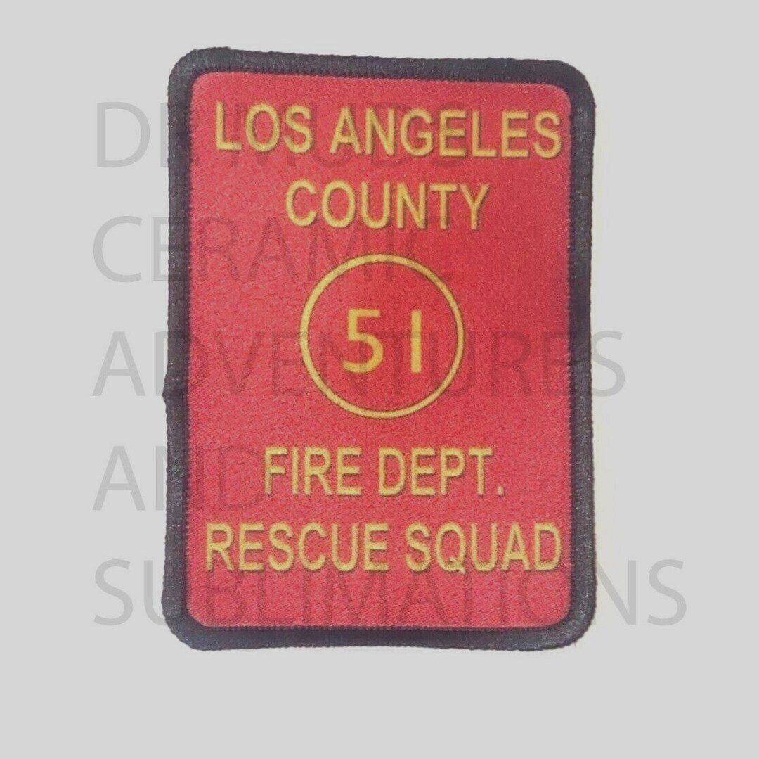 Emergency LA COUNTY SQUAD 51 Logo Iron on Heat Patch - Etsy