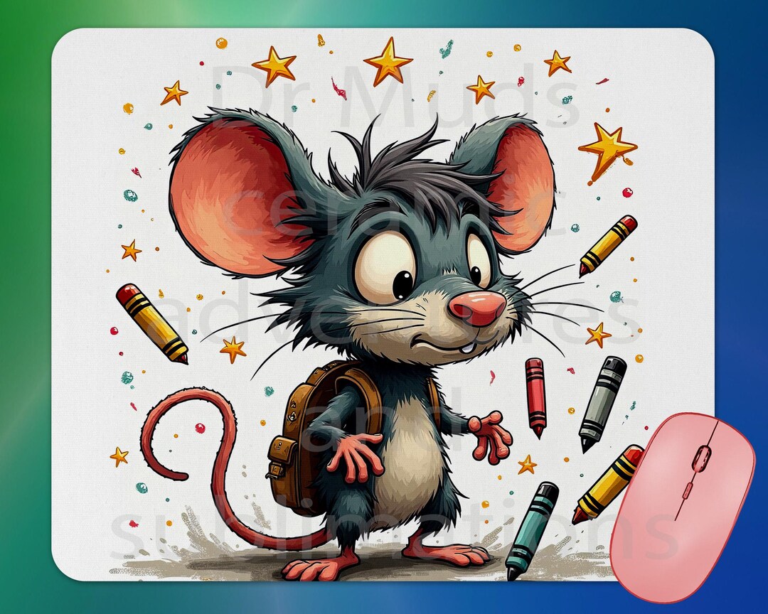 Messy Mouse School Teacher Student Mouse Pad - Etsy