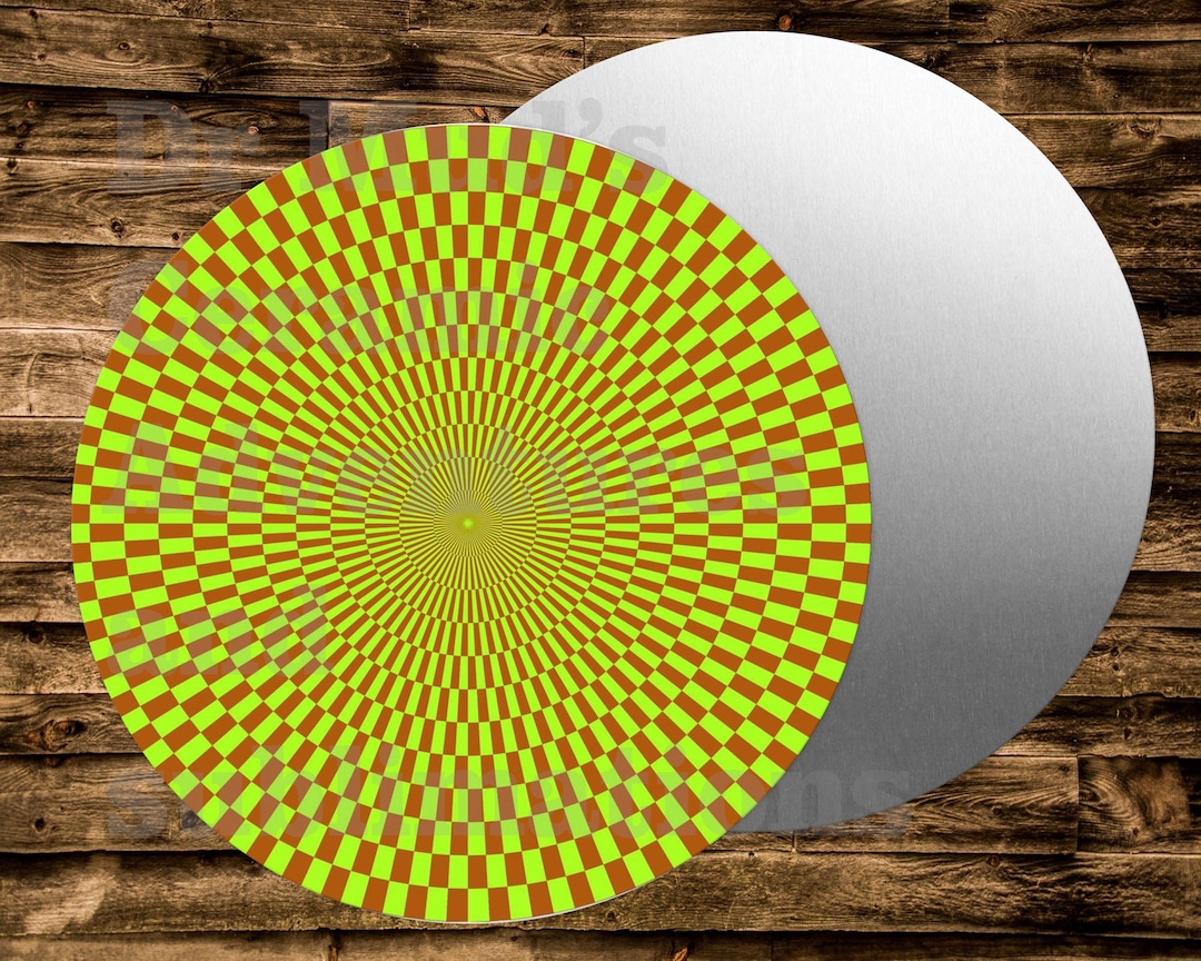 Optical Illusion Round Metal Sign for Wreaths Crafts & Miniatures ...