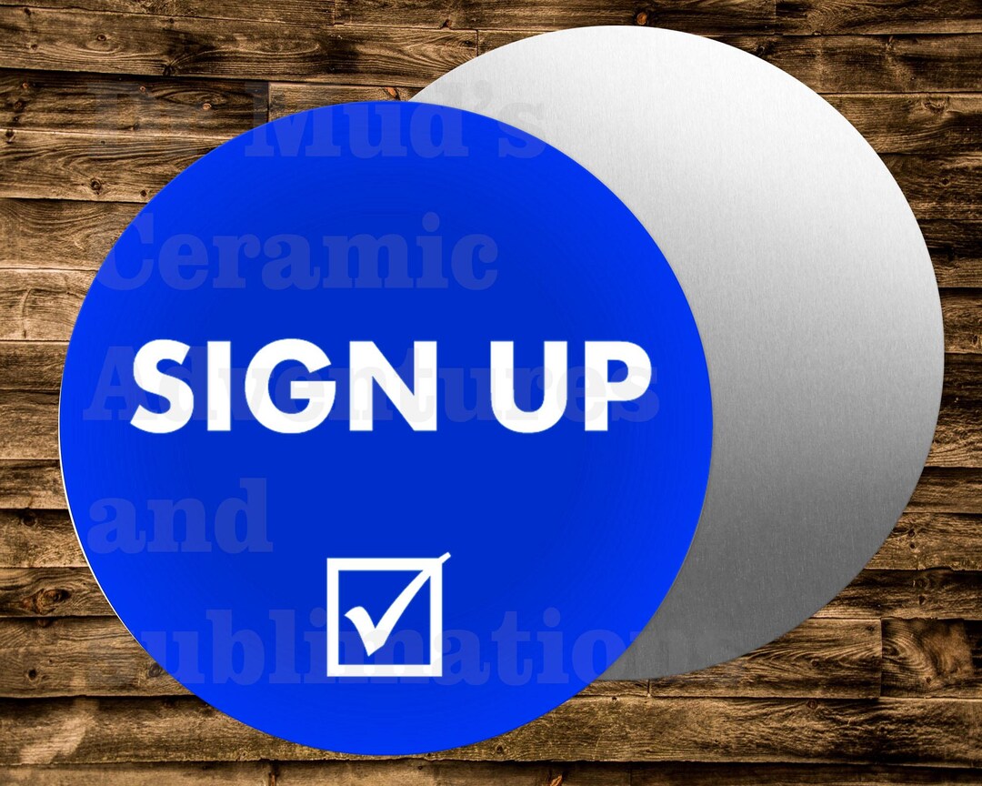 SIGN UP Round Metal Sign for Many Uses Including Wreaths, Miniatures ...