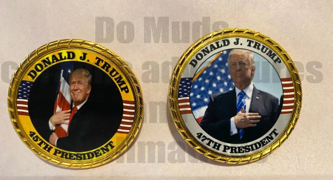 Donald J Trump 45th 47th President Coin - Etsy