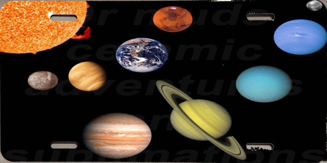 Solar System Planets Metal License Plate - Etsy