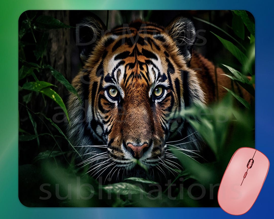 Bengal Tiger Jungle Mouse Pad Hot Pad - Etsy