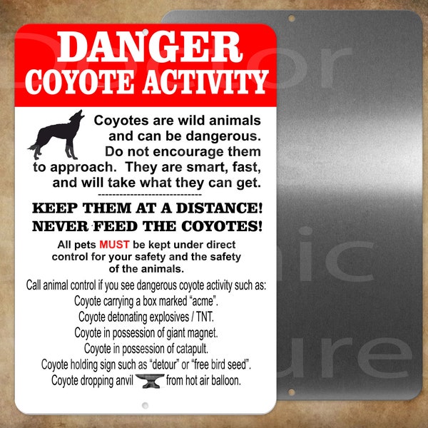 Coyote Sign - Etsy