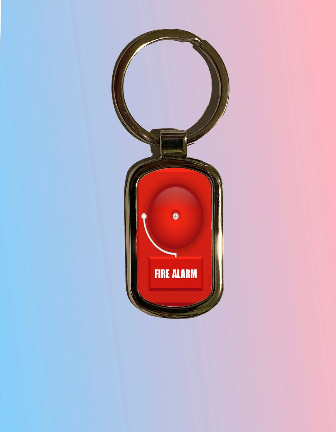 Firefighter Fire Alarm Style Key Chain - Etsy