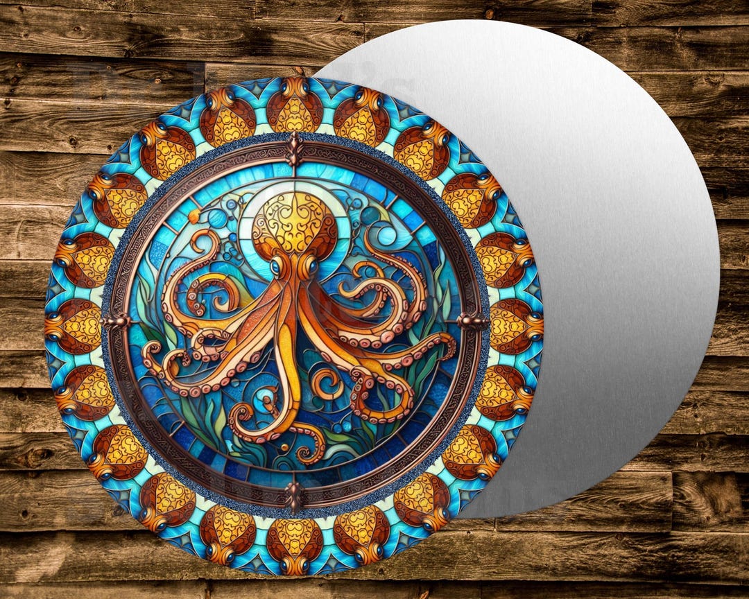 Nautical Octopus Garden Round Metal Sign for Many Uses Including ...