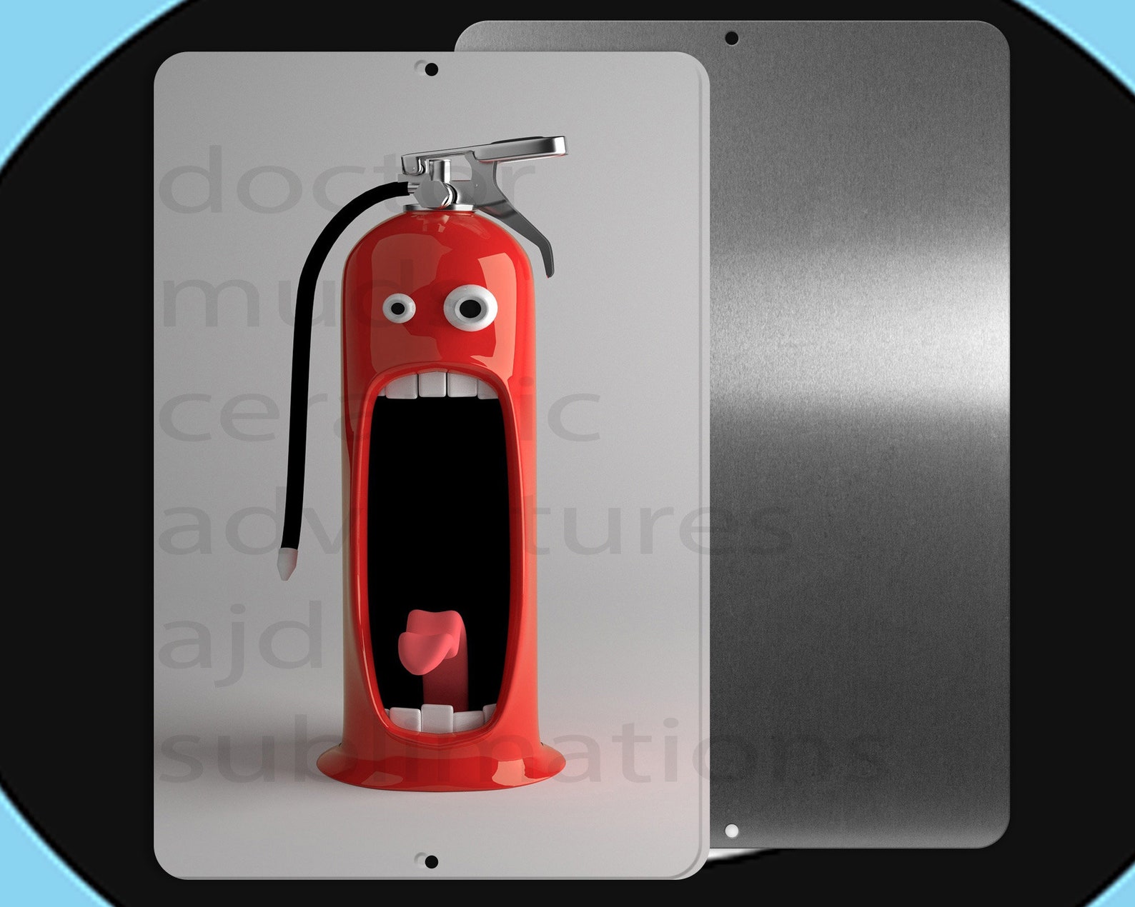 Firefighter Screaming Fire Extinguisher 8 X 12 Metal Sign - Etsy