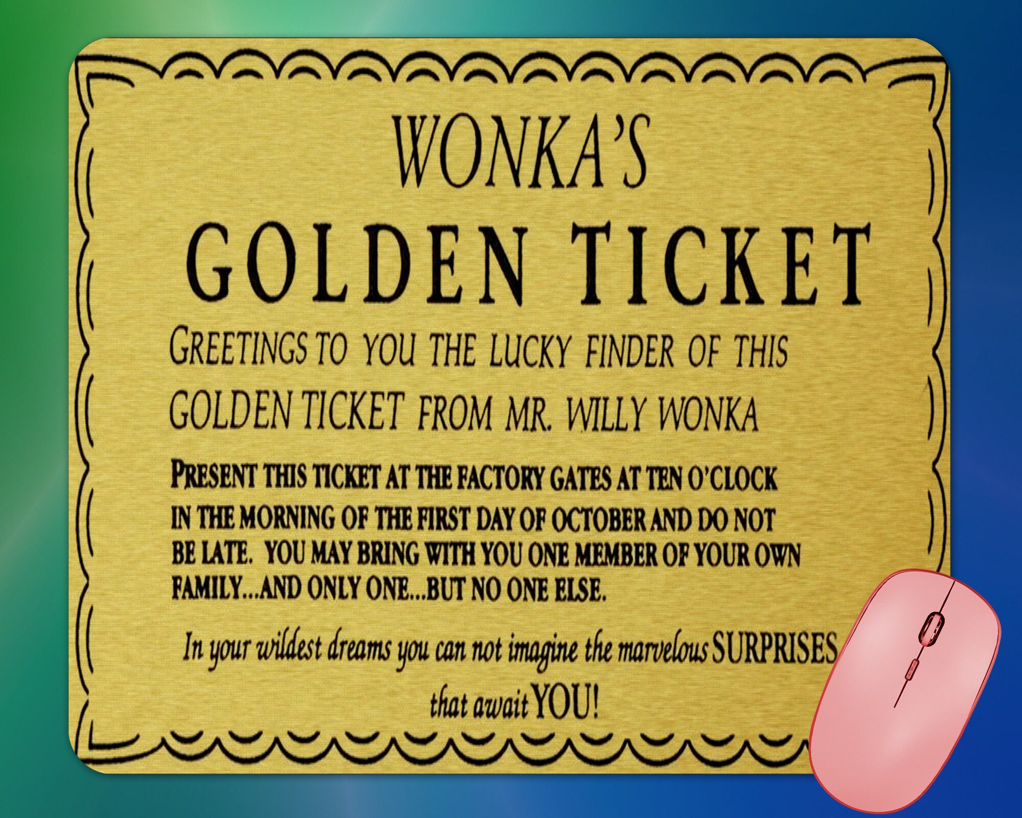 Roald Dahl Charlie And The Chocolate Factory Golden Ticket
