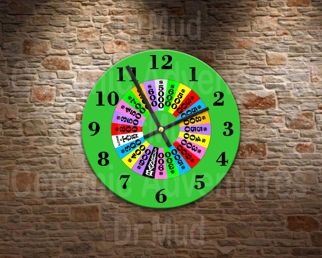 Neat Wheel of Fortune Wheel Watchers Metal 6", 8" , 10" or 11.75" Wall ...