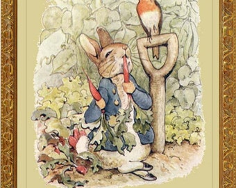 Botanicals Bird print reproductions Peter Rabbit by PosterPlace