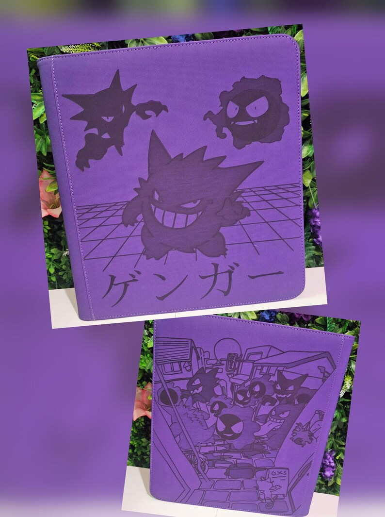 Gengar Haunter Custom Pokémon Card Binder | Side Loading Zipper Binder ...