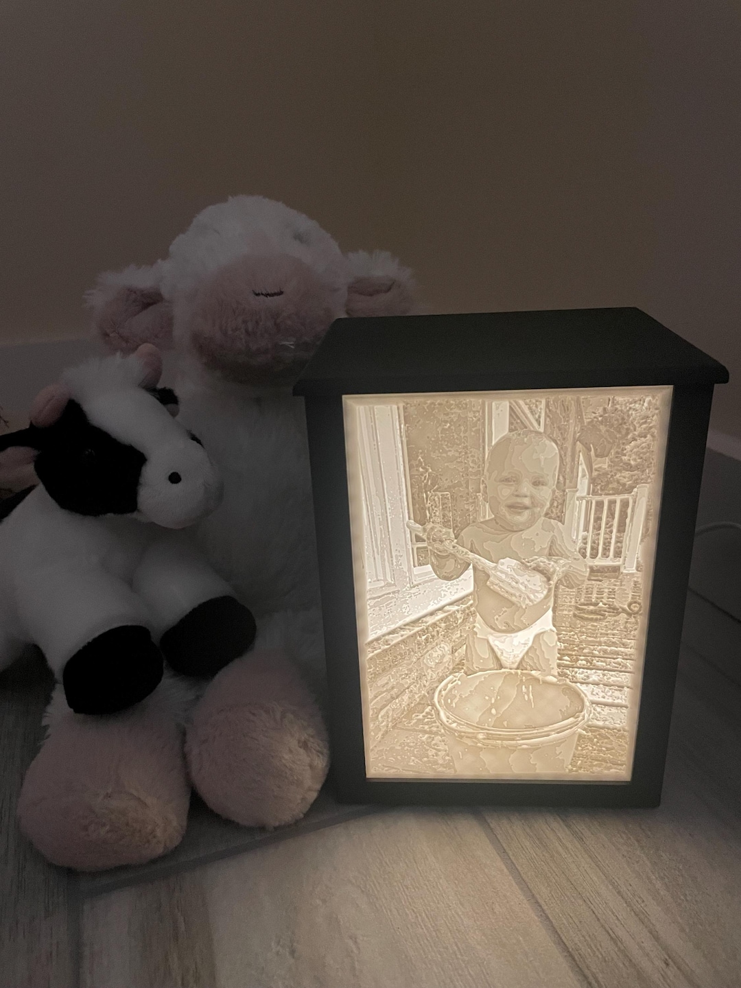 Custom Backlit Lithophane Photo Lamp – Personalized 3D Printed Night ...