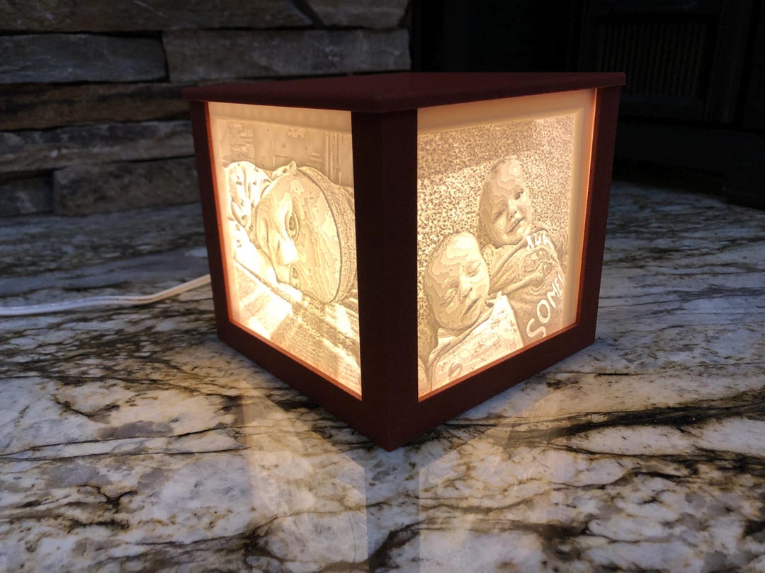 Personalized Lithophane Night Light - Custom Photo Light - Etsy