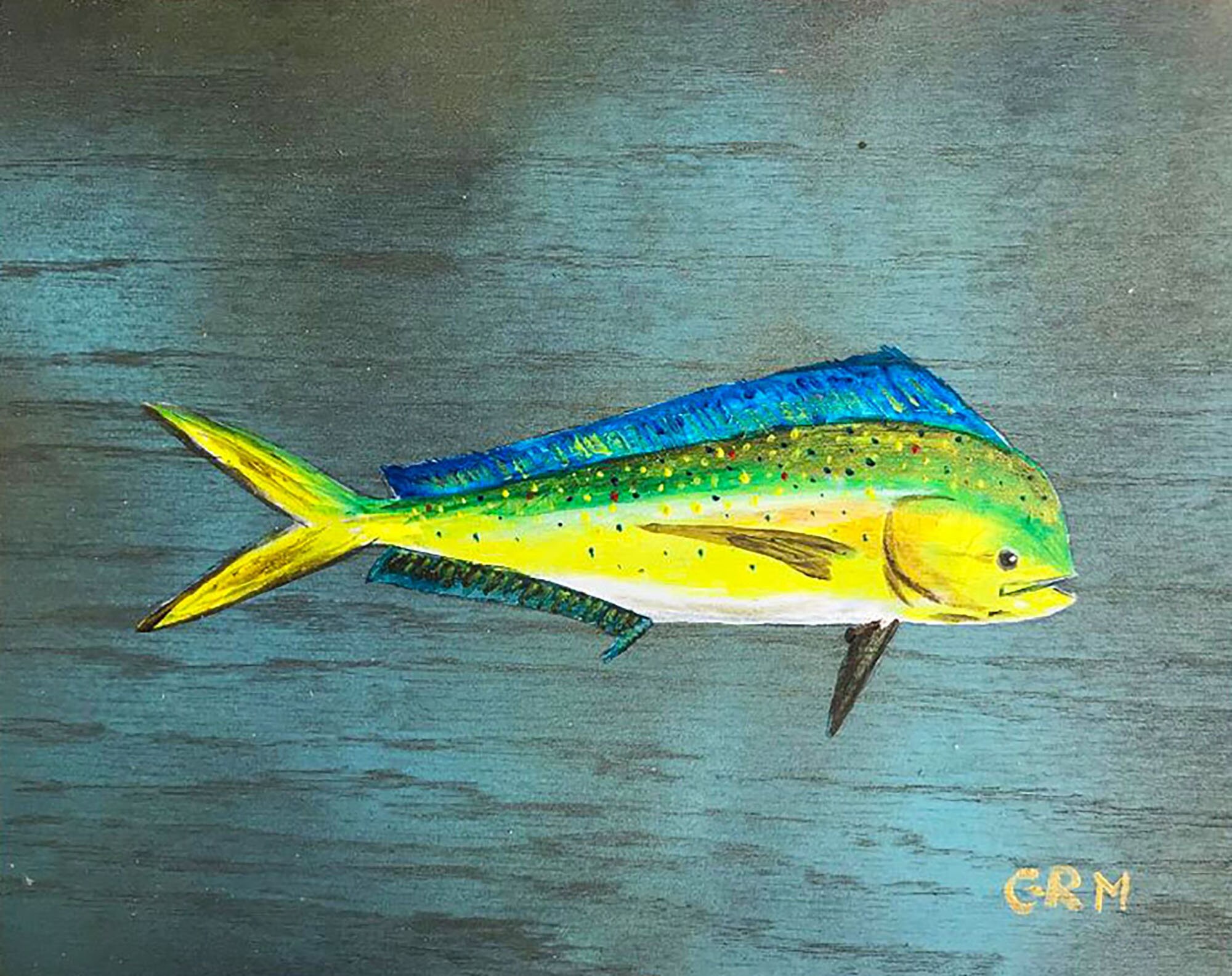 Original Art Sporting Art Painting Saltwater Fishing Fish | Etsy