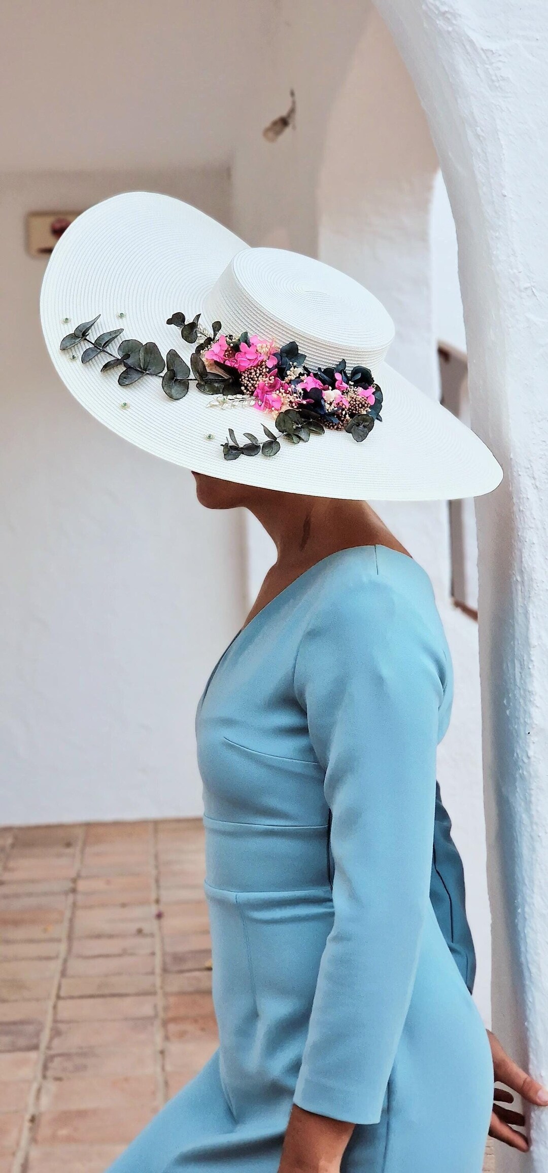Elegant Custom Embroidered Hat for Weddings, Derby, Racing, and Special ...
