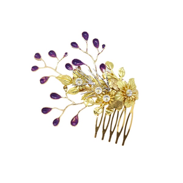 Purple Headpiece - Etsy