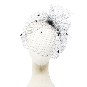 Elegant Wedding Guest Headband With Veil and Net Bridal Head Wrap ...