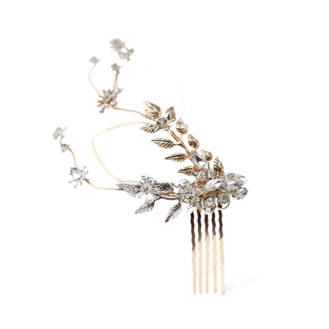 Flower Hair Comb. Handmade Wedding Headpiece. Vintage Side Hair Combs ...
